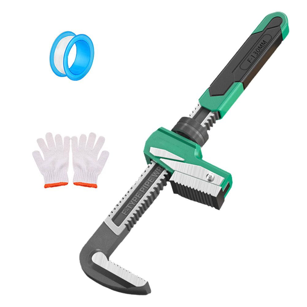 Right-Angle F-Type Pipe Wrench Auto Repair Wrench, Wide Jaw Adjustable ...