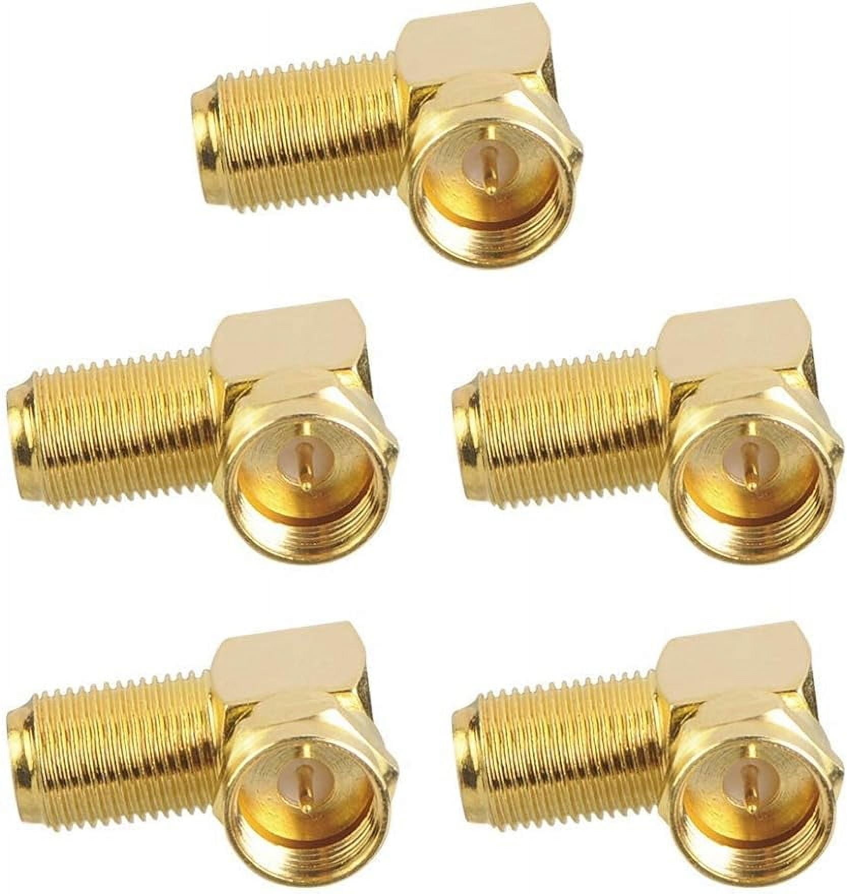 VCE 5-Pack 90 Degree Coaxial Connector, Right Angle F-Type RG6 Male to ...