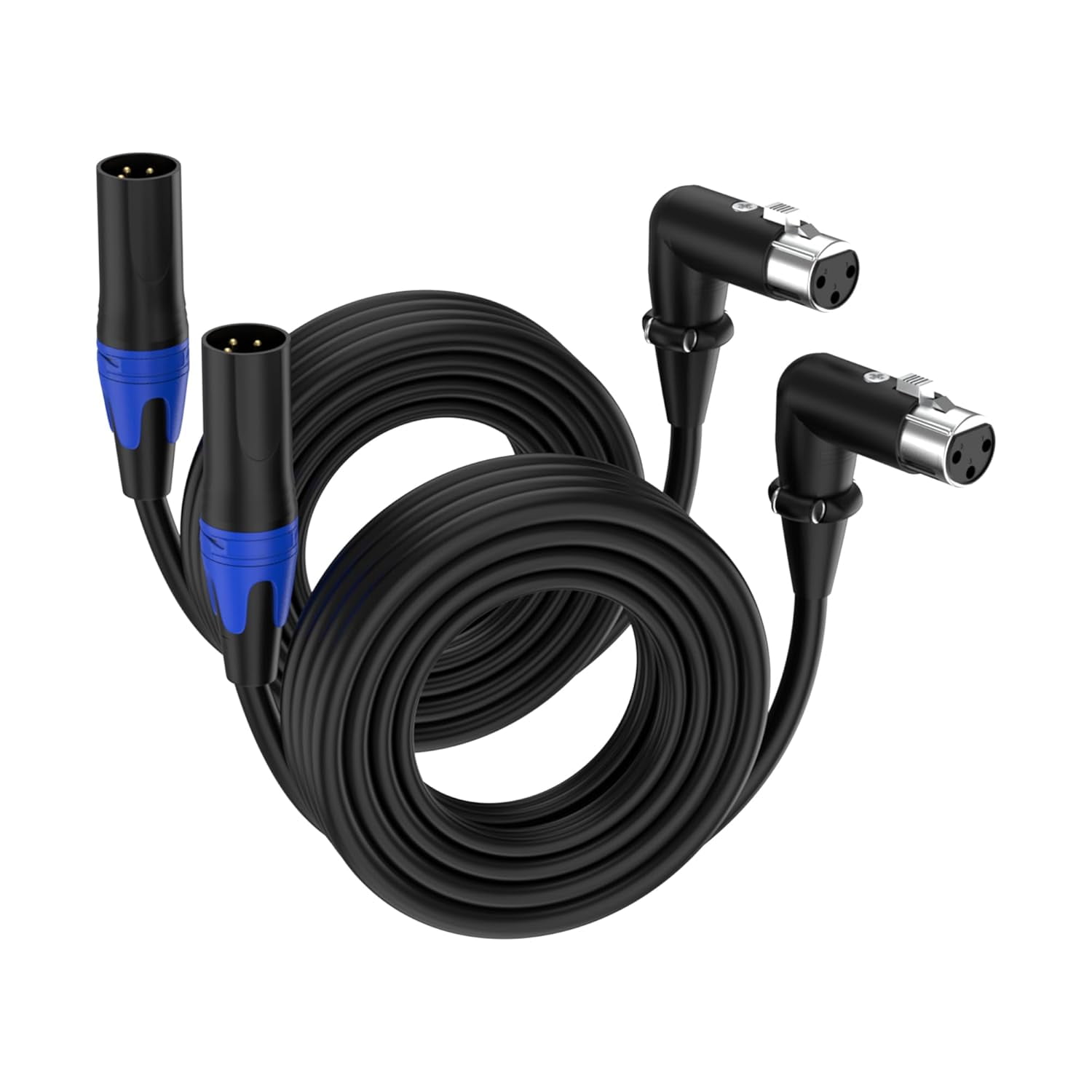 Right-Angle Female to Straight Male rophone Extension Cable,(3.3FT / 2 ...