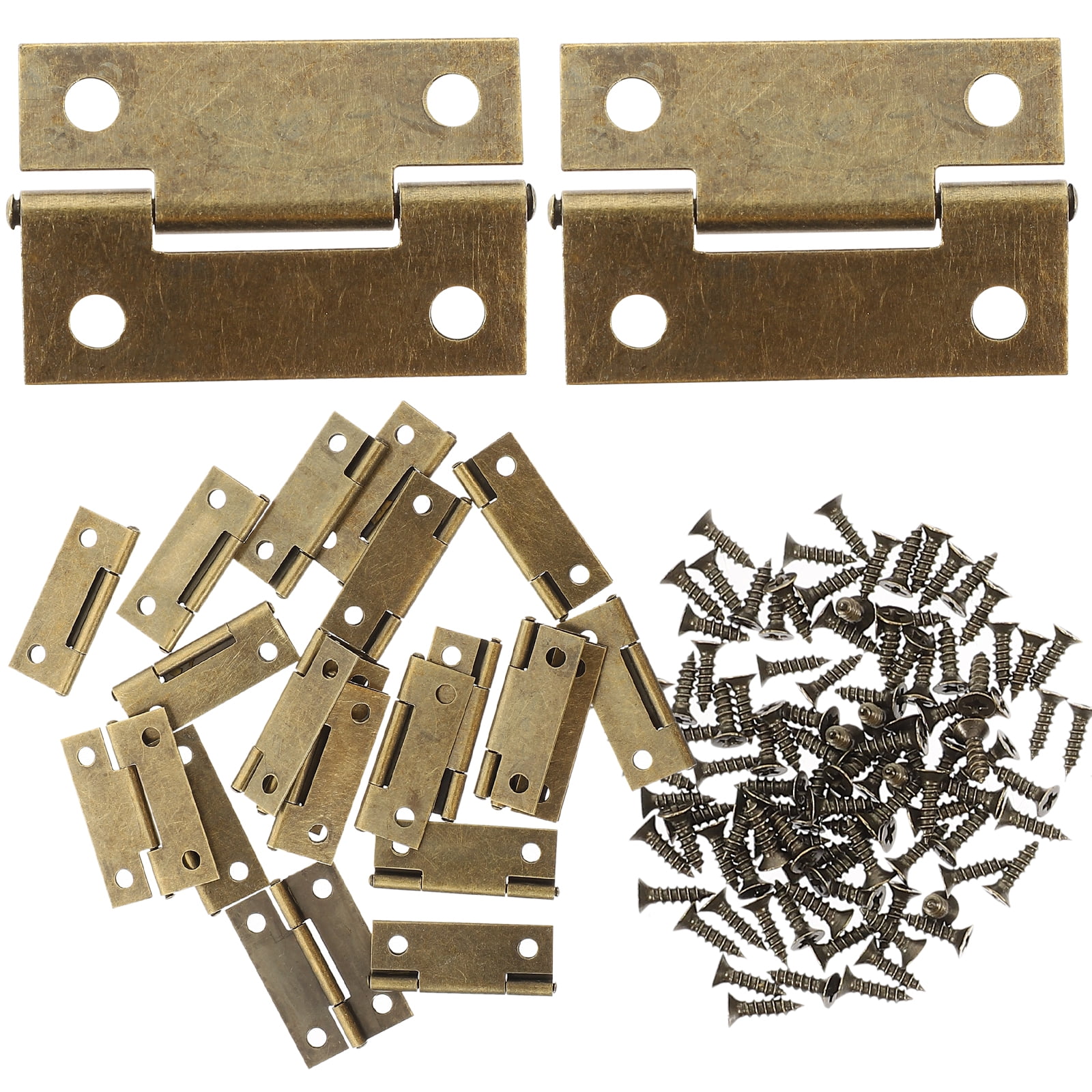 Mini Golden Iron Hinges for Wooden Boxes and Jewelry Cases with Screws ...