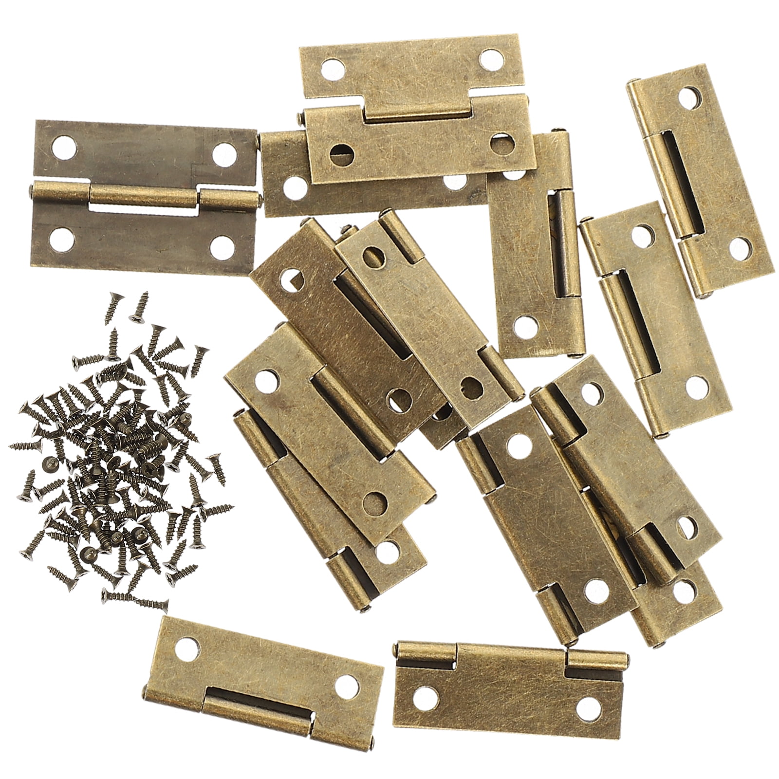 Masteelf 20 Hinges 1 Set Mini Square Golden Iron Hinges for Wooden Box ...