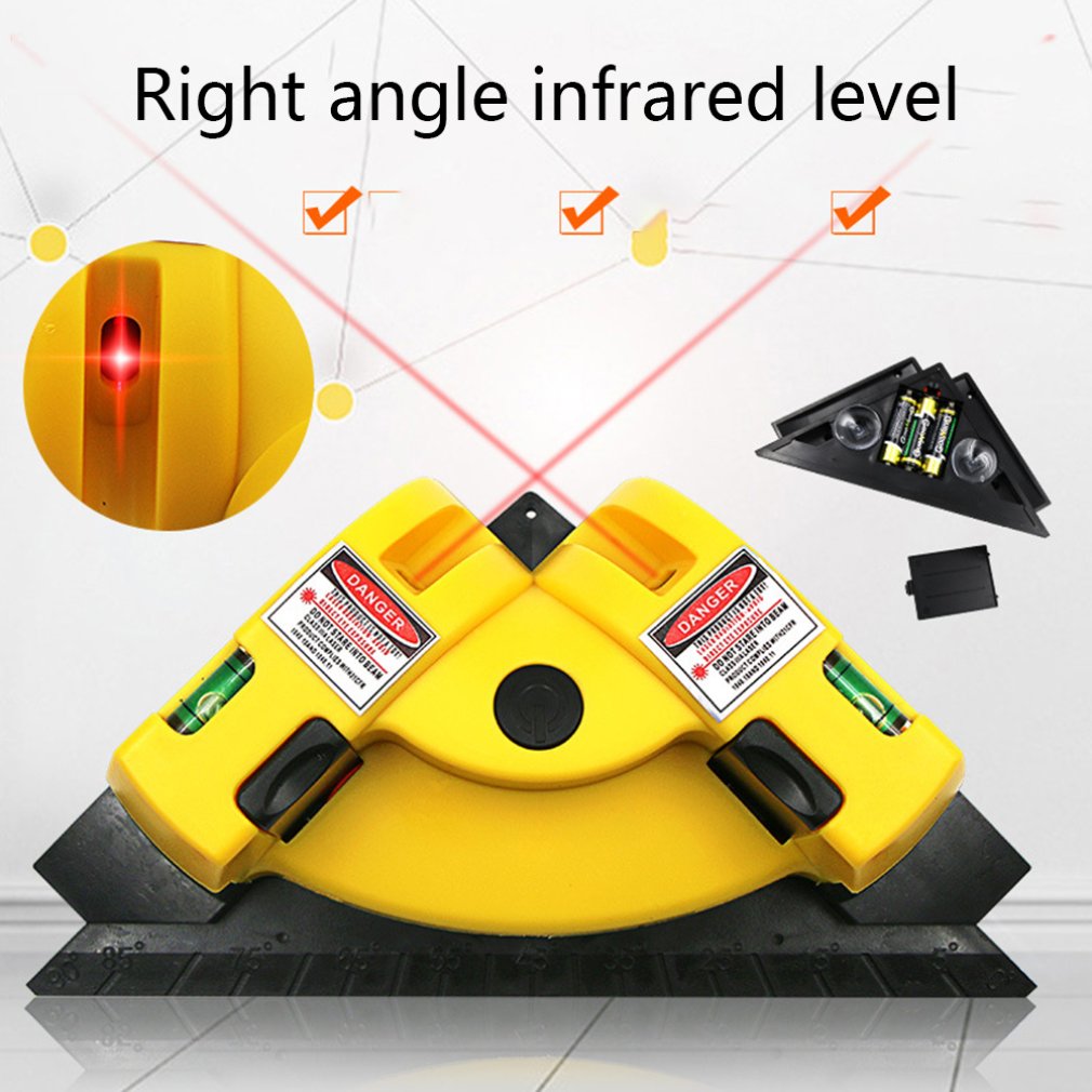 Right Angle Laser Level Red Line Square Levels Projection 635nm 90 ...