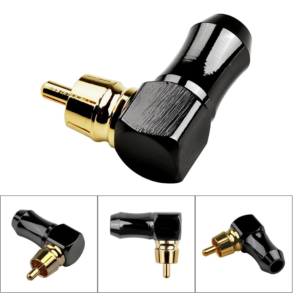 Right Angle Male Plug Audio Video Connector for Soldering Adaptation ...