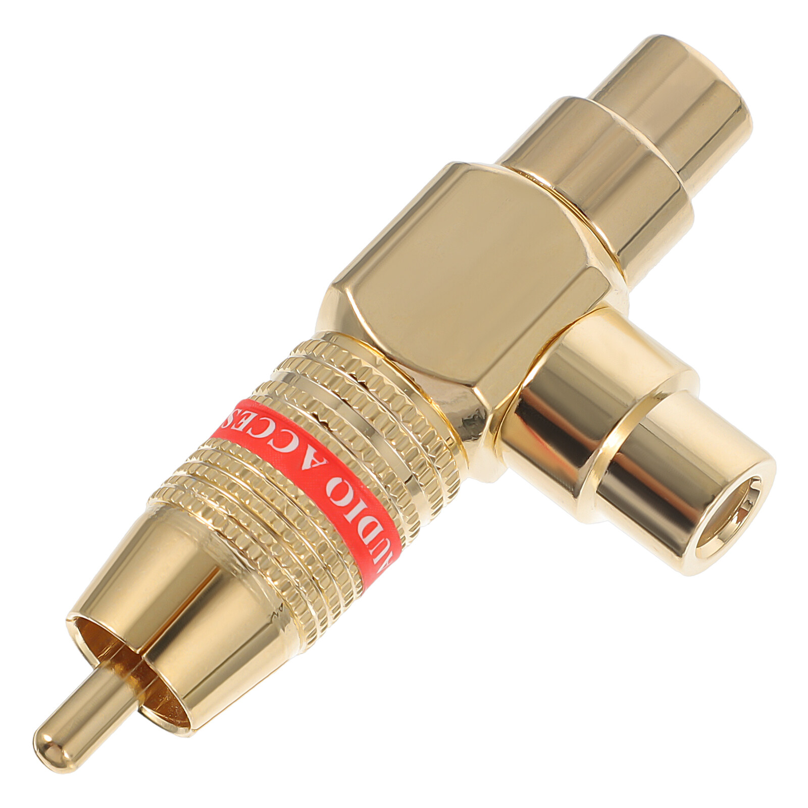 Right Angle RCA Splitter Adapter T-shaped RCA Male to 2 Female Adapter ...