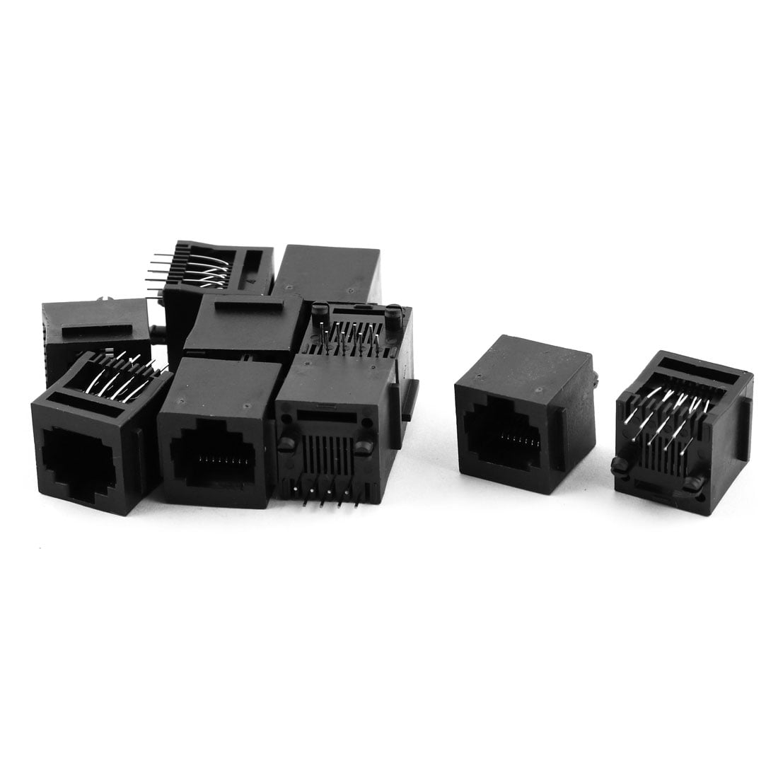 Right Angle RJ45 8P8C PCB Mount Modular Network Jack Connector 10 PCS - Walmart.com