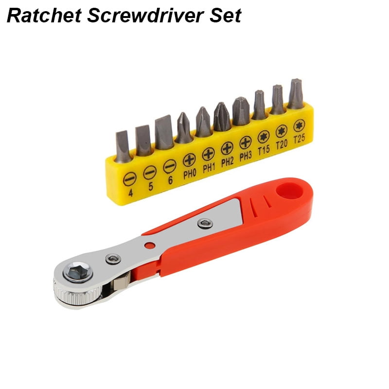 Right Angle Ratchet Wrench Screwdriver Socket Nut Set Metric Screw ...