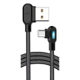 Right Angle Type C Charging Cable with Light Light Fast Charge Support ...