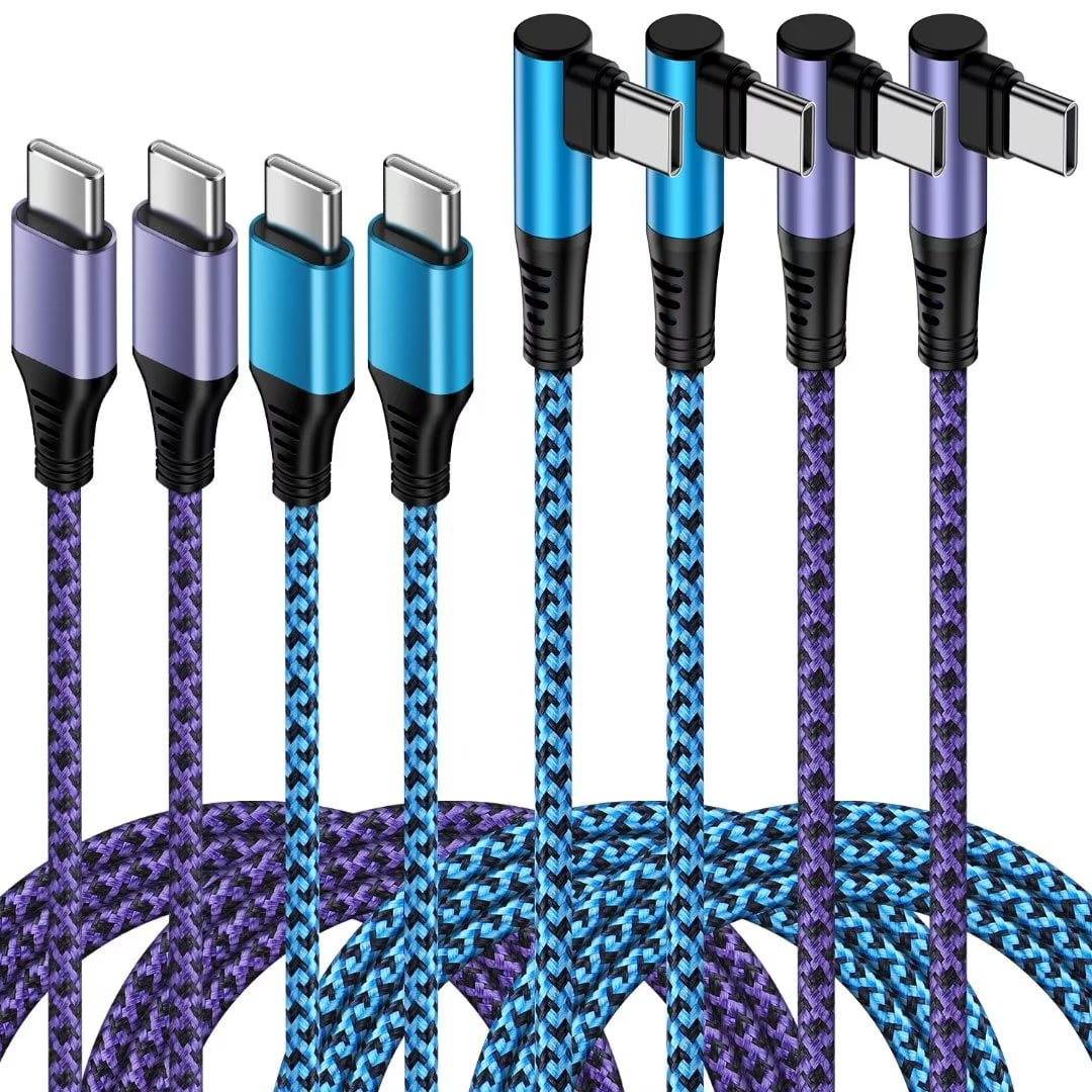 Right Angle Usb C Cables 6ft-4PACK,AILKIN 90 Degree Usb C to Usb C ...