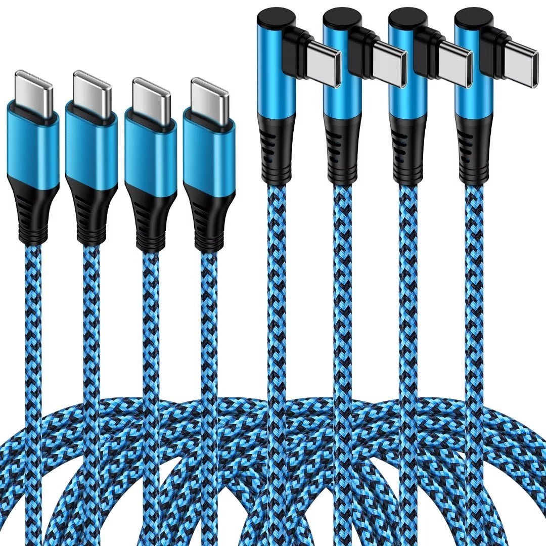 Right Angle Usb C Cables 6ft-4PACK,AILKIN 90 Degree Usb C to Usb C ...