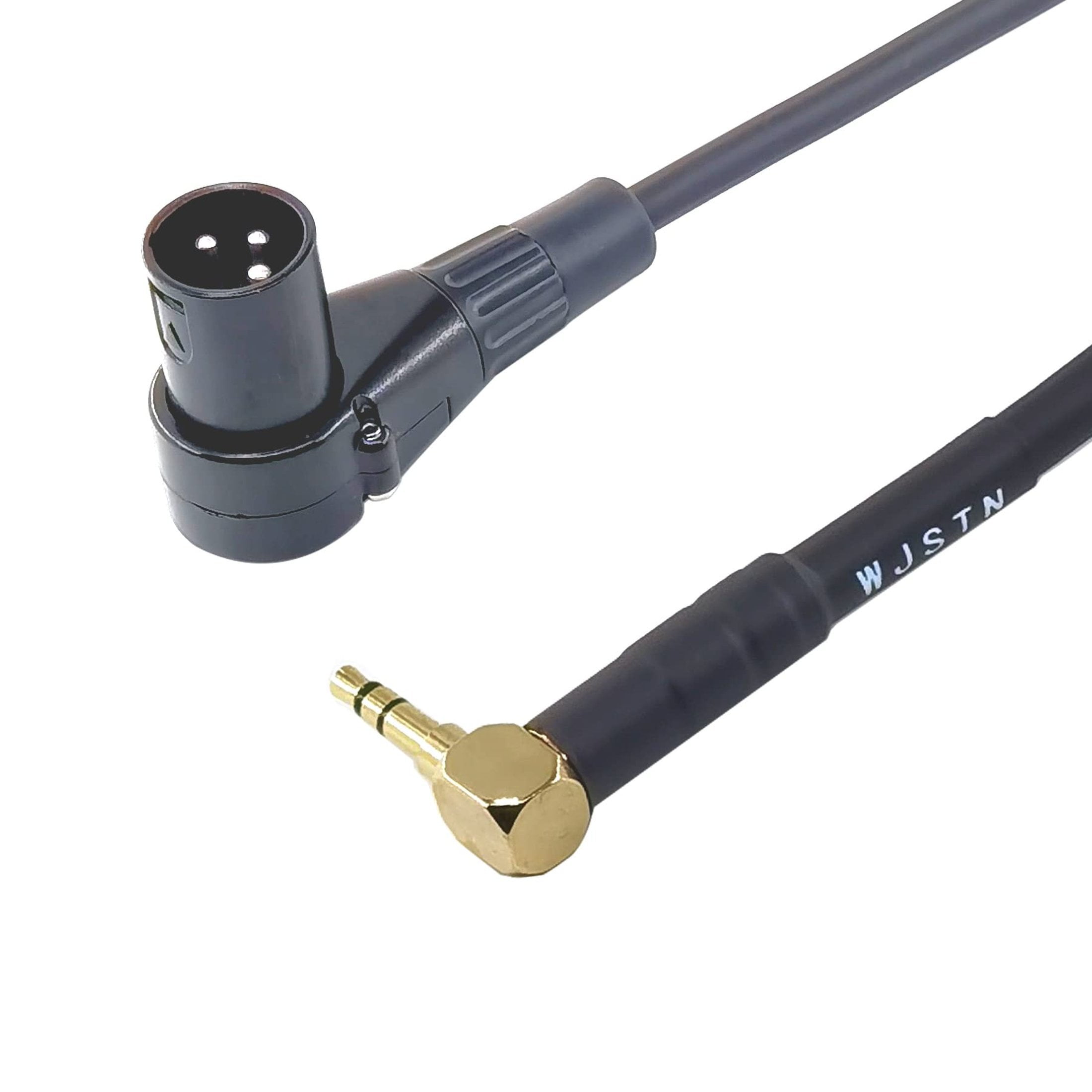 Right Angle XLR to 3.5mm Stereo Adapter Cable for Audio Connections ...
