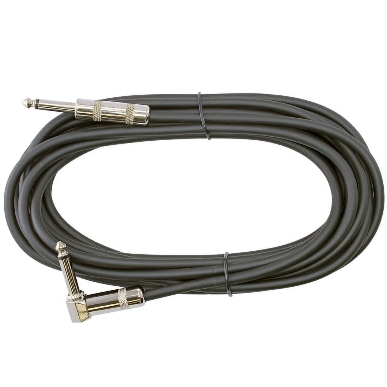 Right Angle to Straight 1/4 Instrument Cable 20 ft long - BLACK ...
