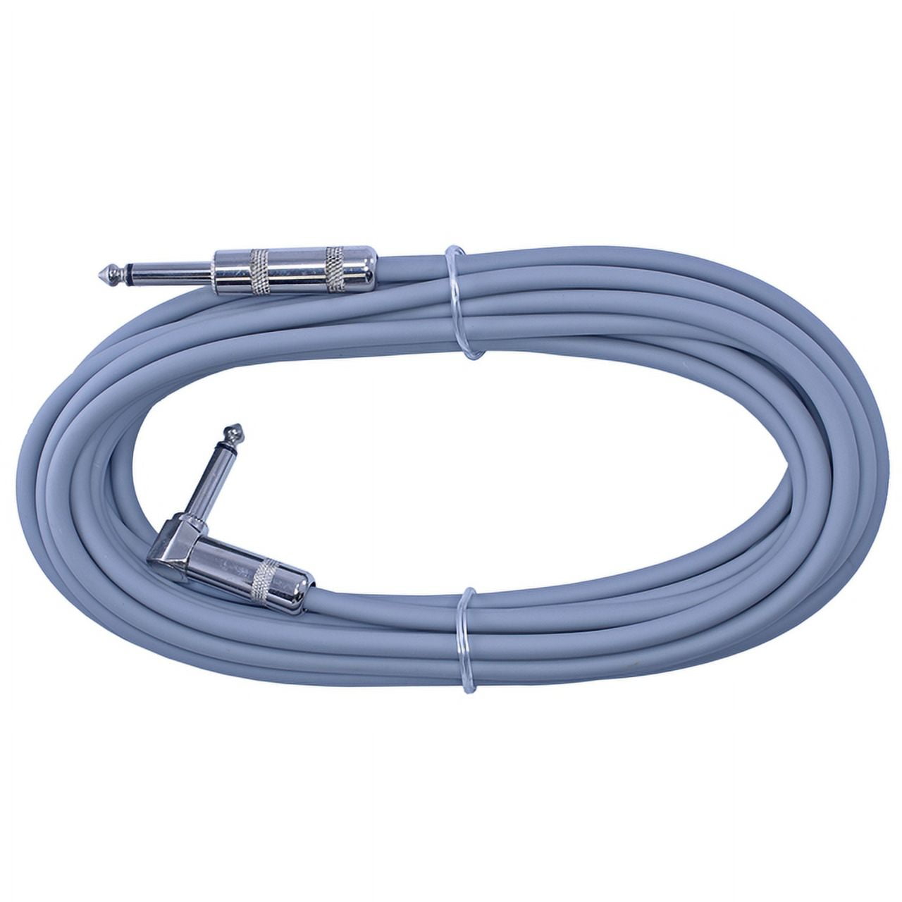 Right Angle to Straight 1/4 Instrument Cable 20 ft long - GRAY ...