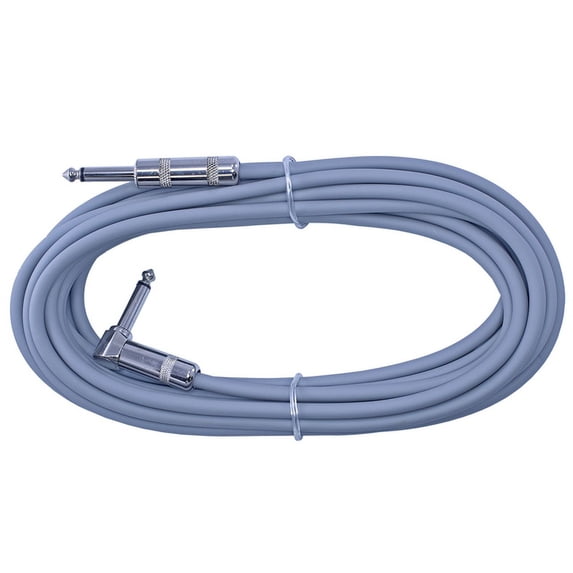 Right Angle to Straight 1/4 Instrument Cable 20 ft long - GRAY ...