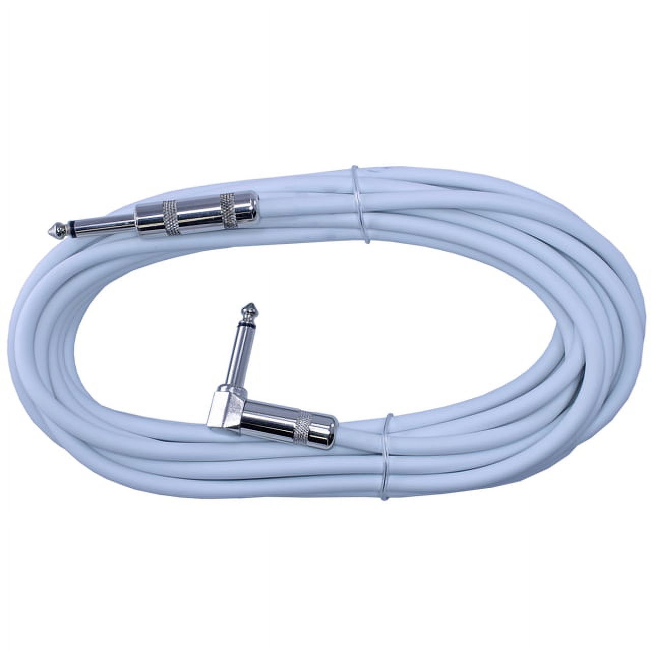 Right Angle to Straight 1/4 Instrument Cable 20 ft long - WHITE ...