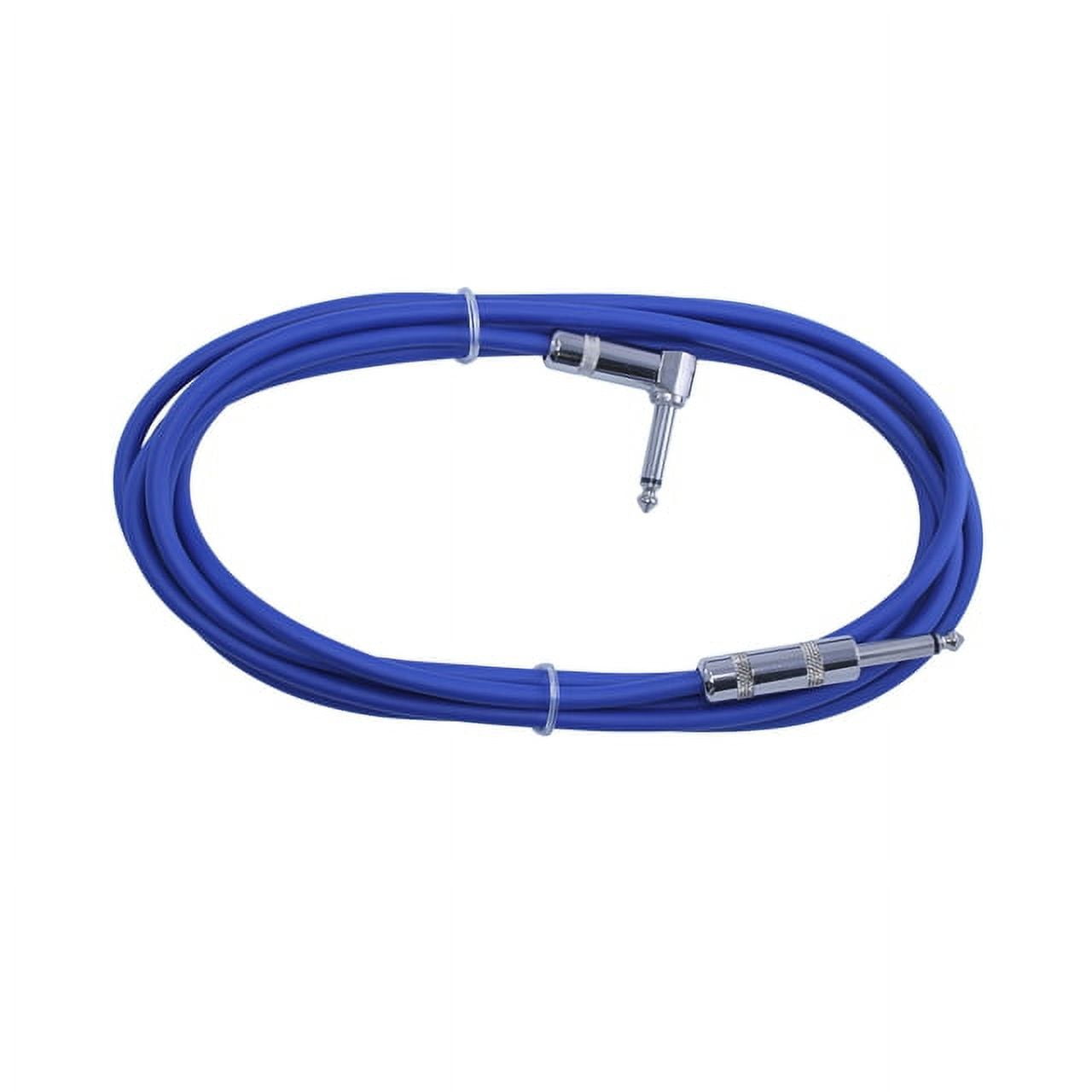 Right Angle to Straight 1/4 Instrument Cable 6 ft long - BLUE - Walmart.com