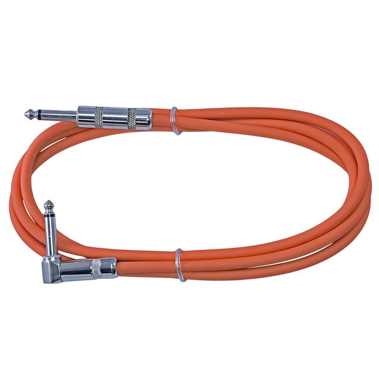 Right Angle to Straight 1/4 Instrument Cable 6 ft long - ORANGE ...