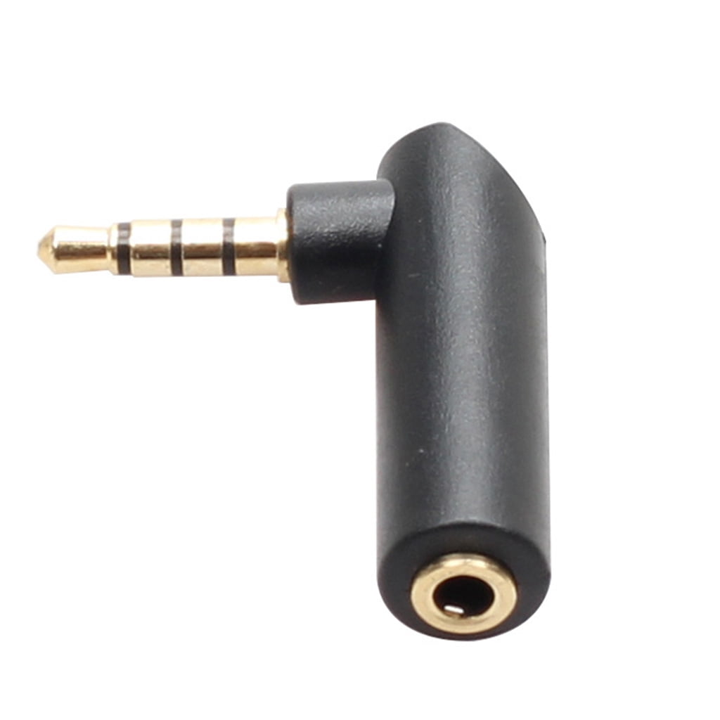 Right Angled 3.5mm Angle Male to Female Headphone Stereo Audio Adapter ...