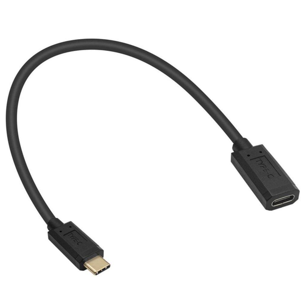 Right Angled Type C Cable Male to Female Fast Charging Cord 10Gbps Data ...