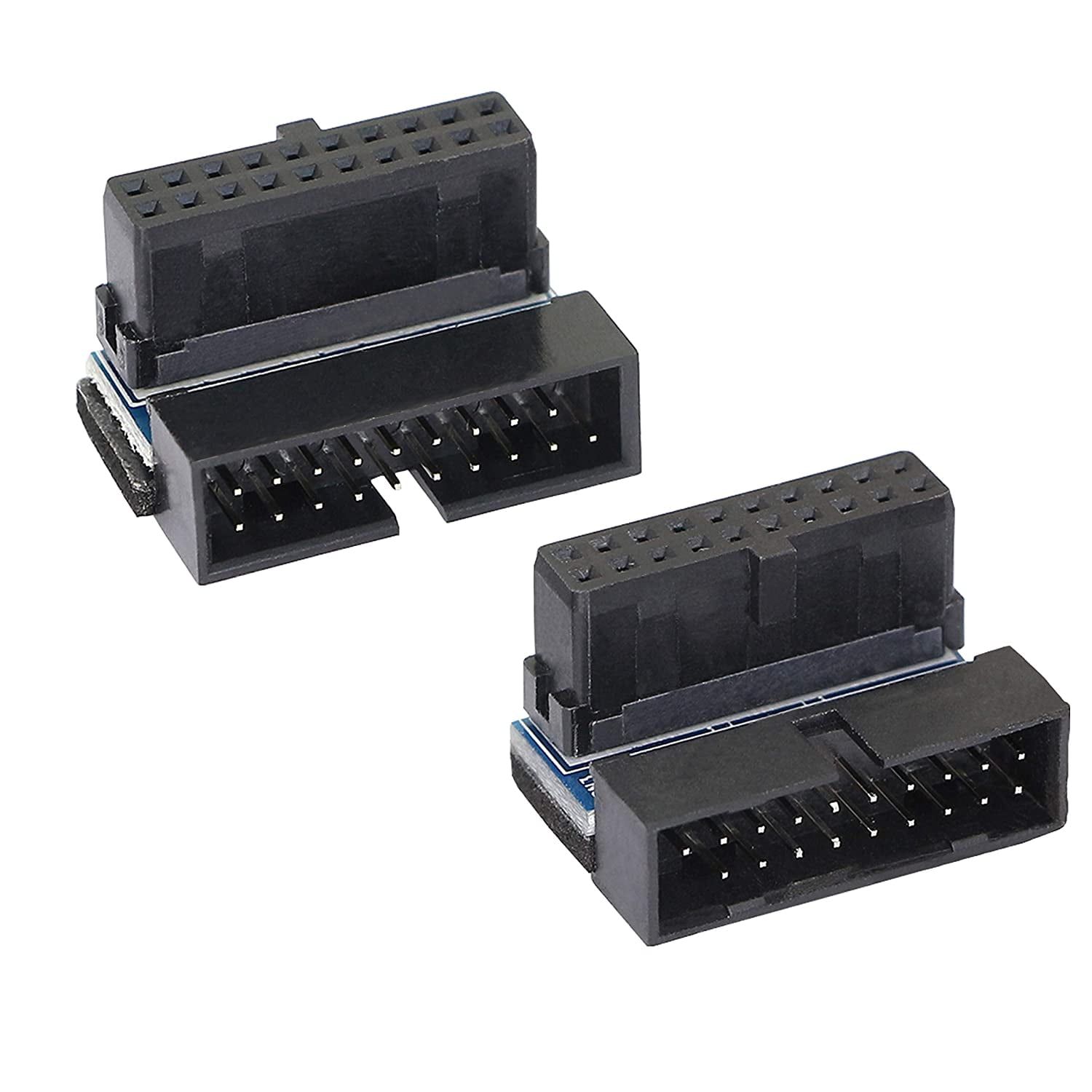 Right Angled USB 3.0 20-pin Male to Female Extension Adapter, Desktop ...