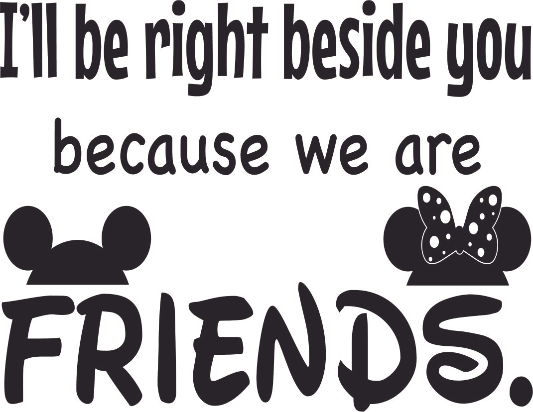I'll Be Right Beside You Mouse Couple Cartoon Characters Quotes Sayings ...