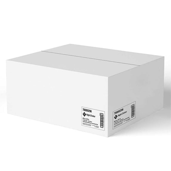 Right Choice Black 1.2 Mil LDPE 50-Gallon Can Liner, 45 x 52 inch ...