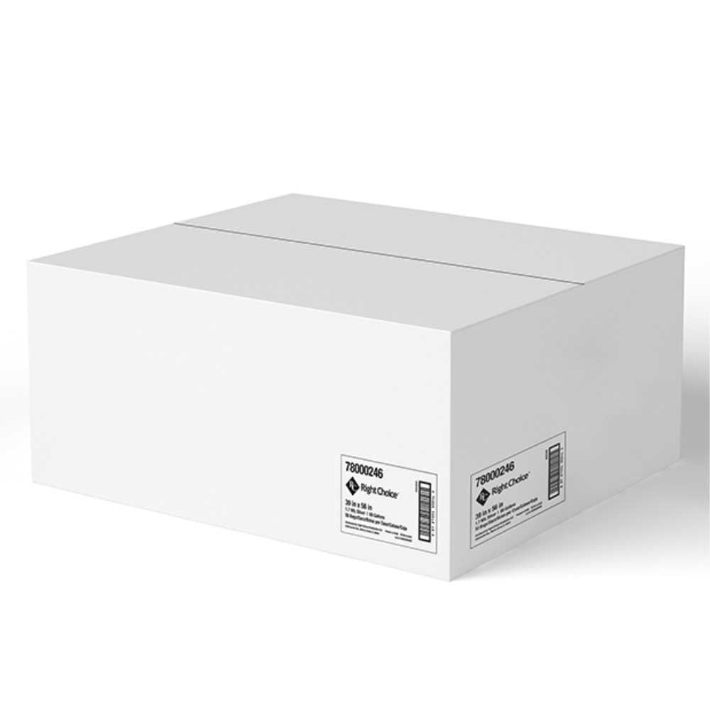 Right Choice Clear 1.7 Mil LDPE 60-Gallon Can Liner, 39 x 56 inch -- 50 ...