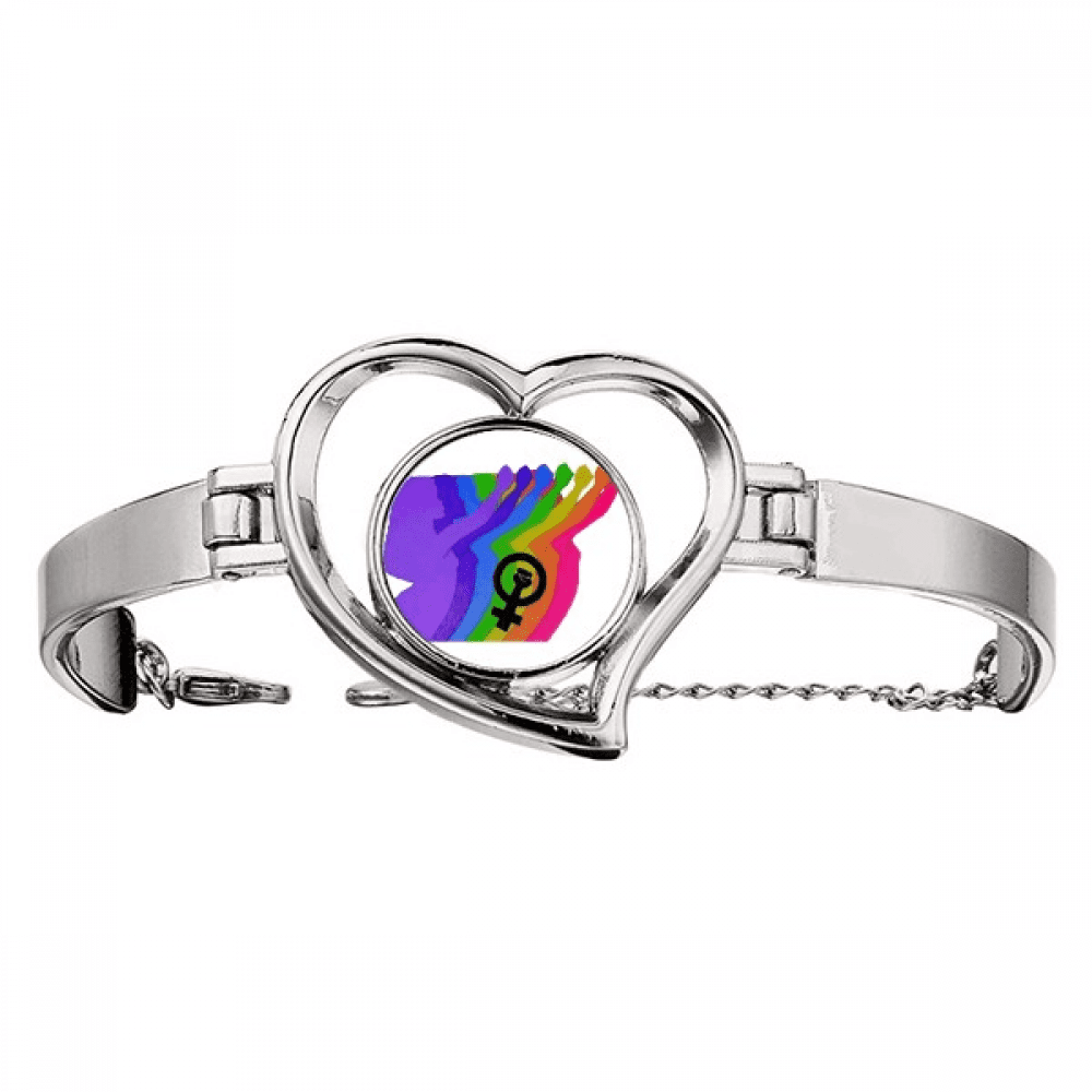Right Differentiation Identity Rainbow Equality Bracelet Heart Jewelry ...