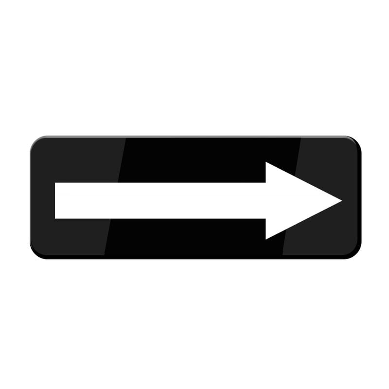 Right Directional Arrow Sign 10X3 Inch Acrylic Plastic Sign With ...