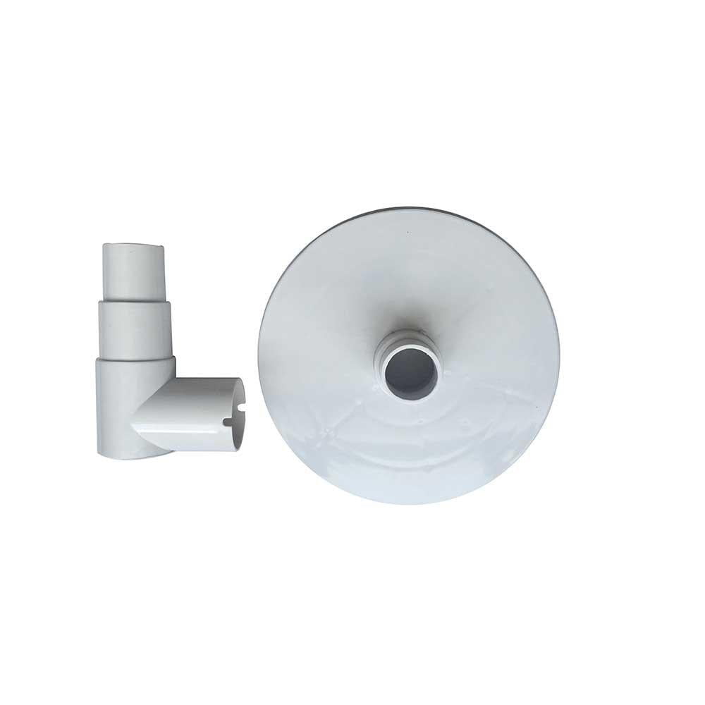 Right Fit Above Ground Skimmer Vacuum Plate Adapter With Elbow 1.25"-1. ...