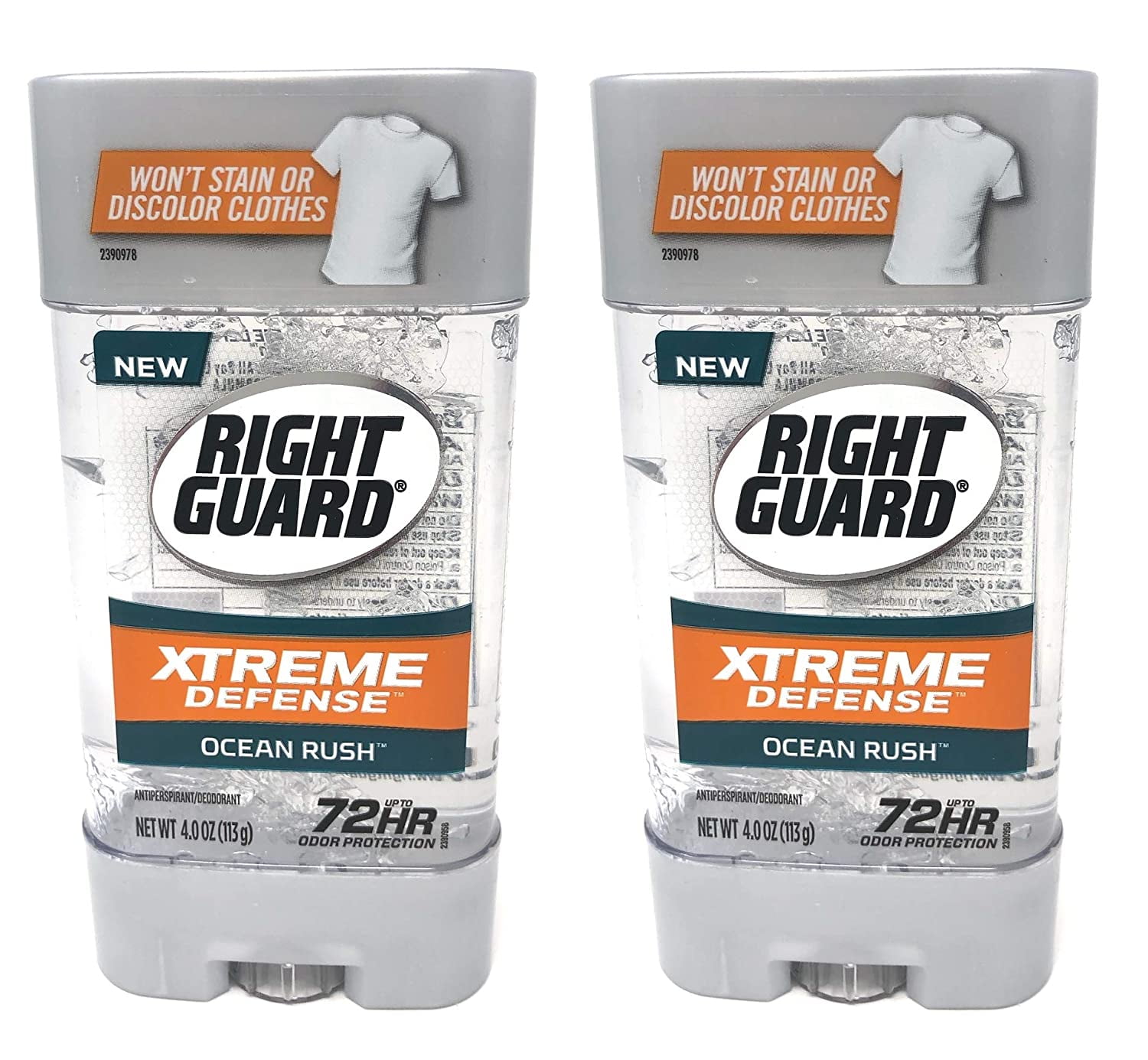 Right Guard Gel Antiperspirant/Deodorant Xtreme Defense Ocean Rush, 4 ...
