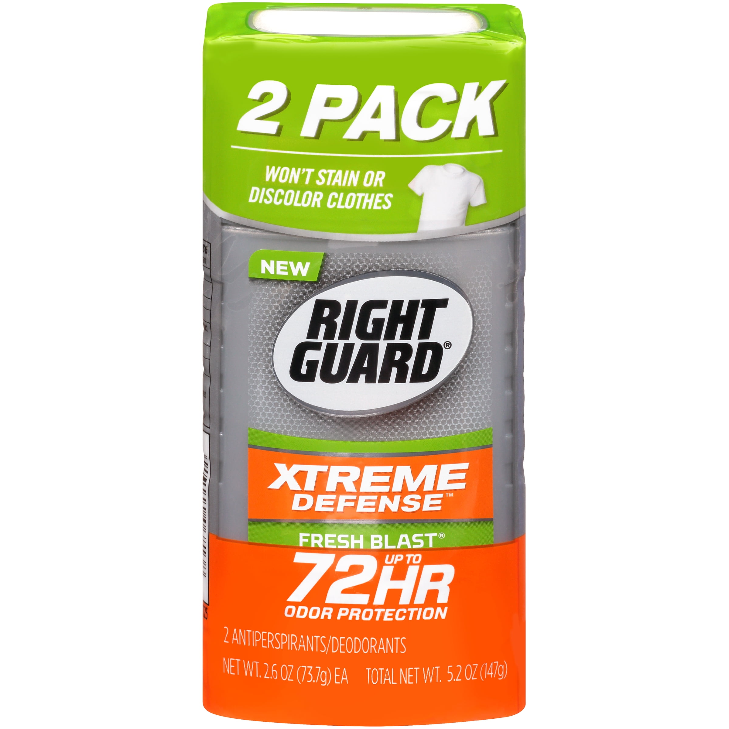 Right Guard Xtreme Defense 5 Anti-Perspirant Fresh Blast, Clear ...