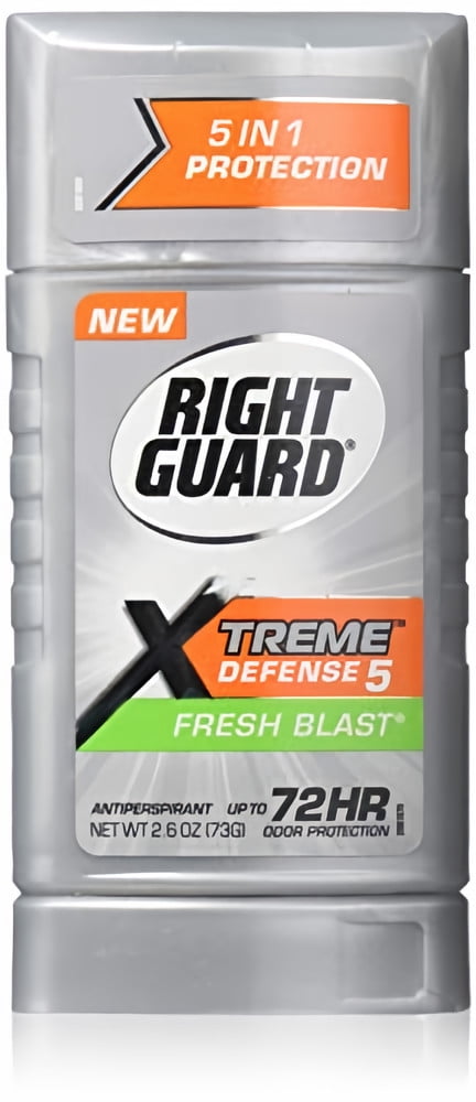 Right Guard Xtreme Defense 5 Anti-Perspirant Fresh Blast 2.60 oz (Pack ...
