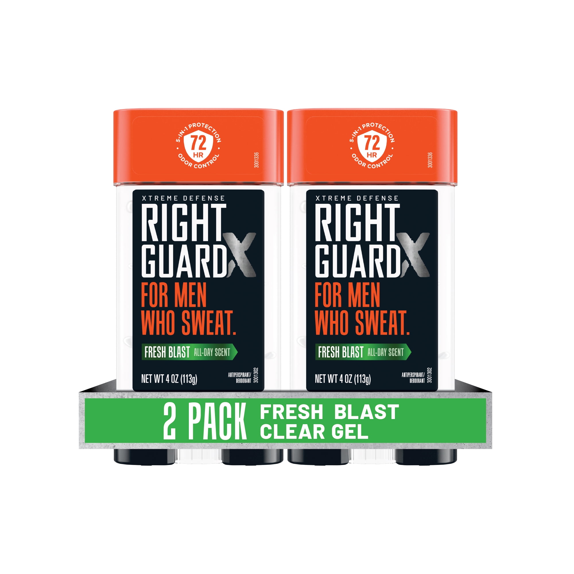 Right Guard Xtreme Defense Antiperspirant Deodorant Gel, Fresh Blast, 4 ...