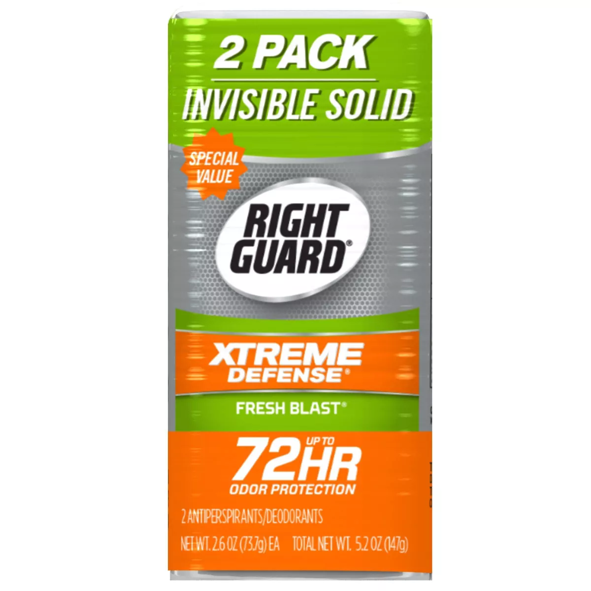 Right Guard Xtreme Invisible Solid Fresh Blast Antiperspirant ...