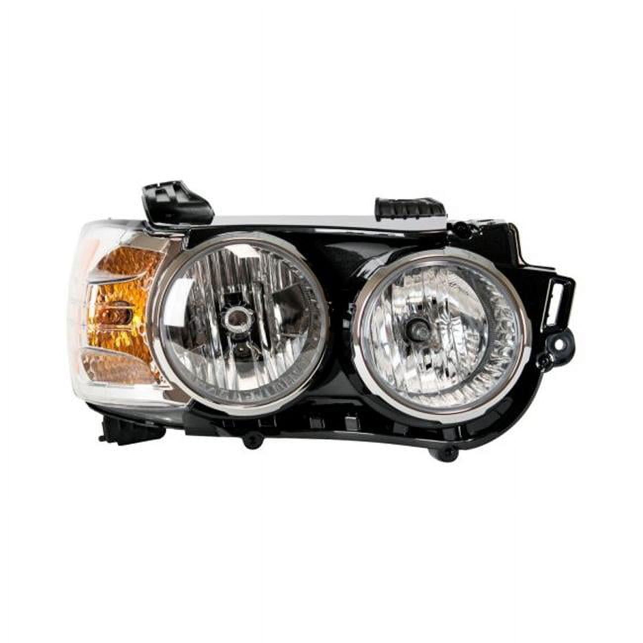 Right Halogen Headlamp Assembly with Composite with Chrome Trim for ...