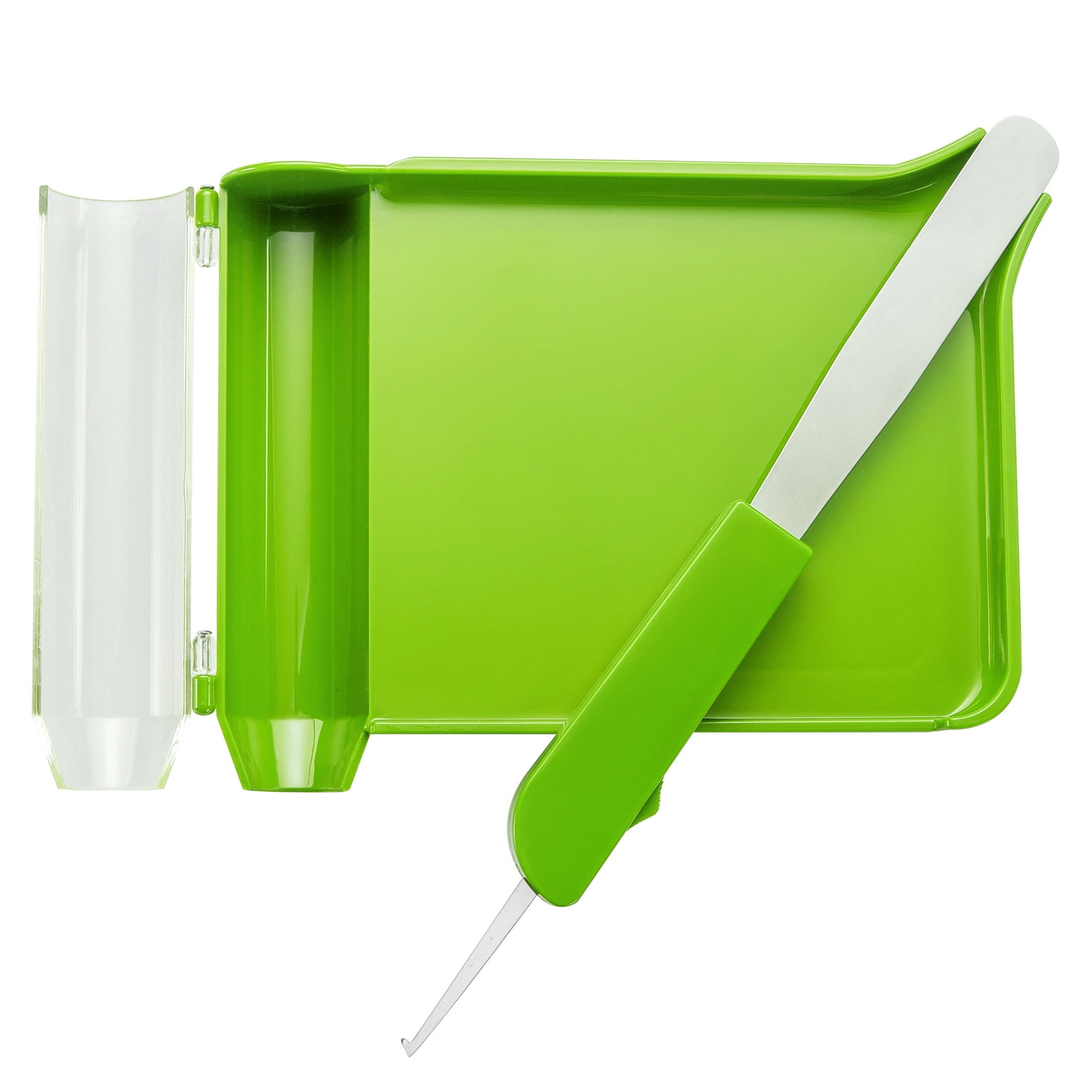 Right Hand Pill Counting Tray with Spatula (Light Green - Stainless ...