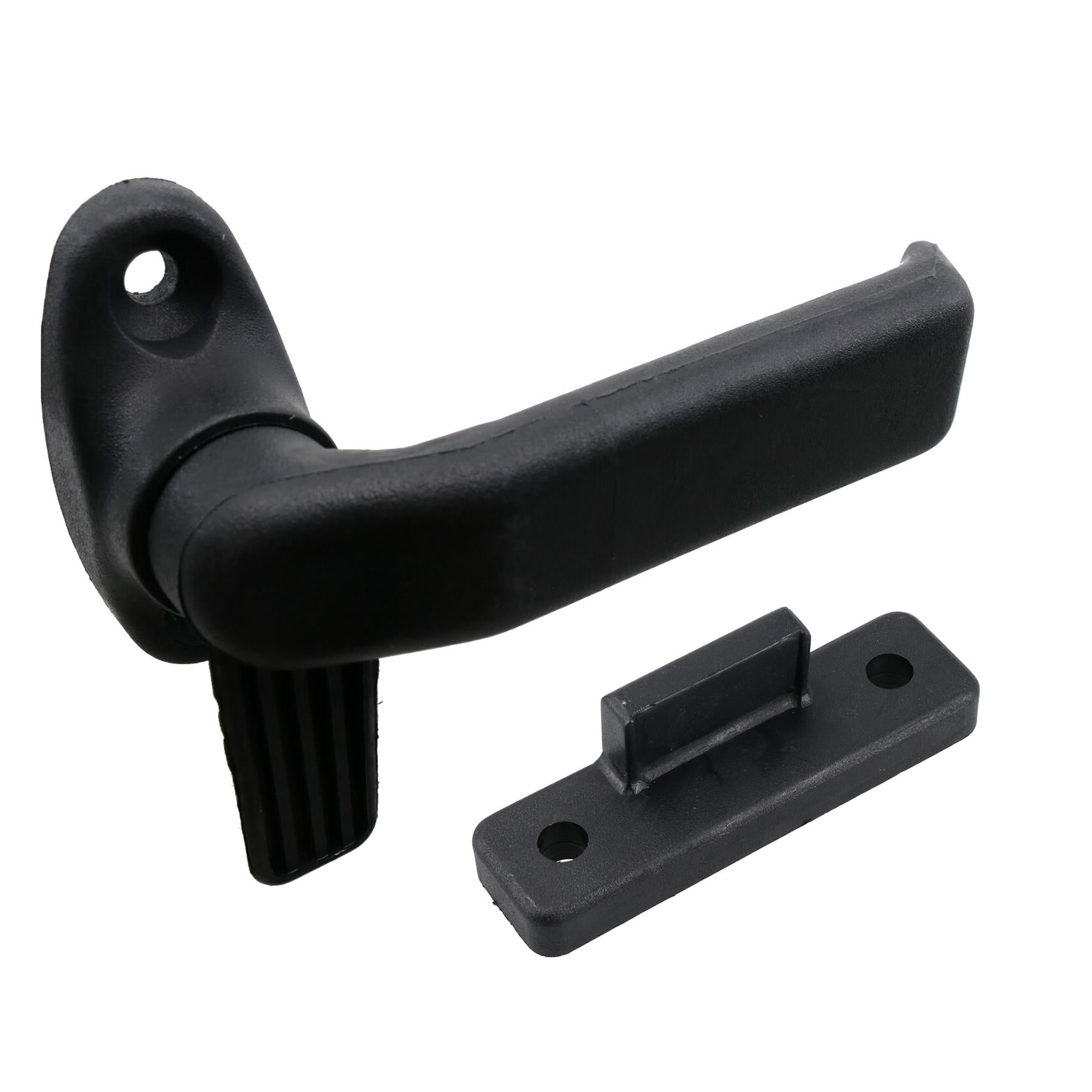 Right Hand Window Handle Lever Catch & Retainer Black Polypropylene ...