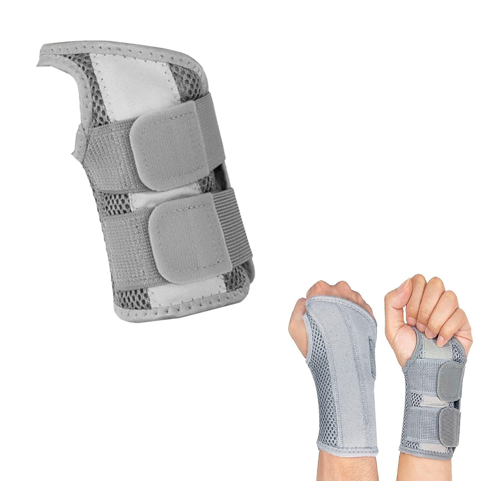 Right Hand Wrist Brace L/XL Gray for Carpal Tunnel Night Support ...