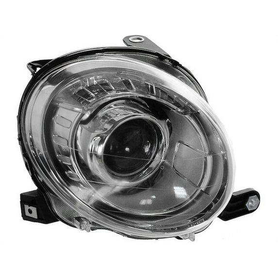 Right Headlight Assembly - Compatible with 2012 - 2019 Fiat 500 2013 ...
