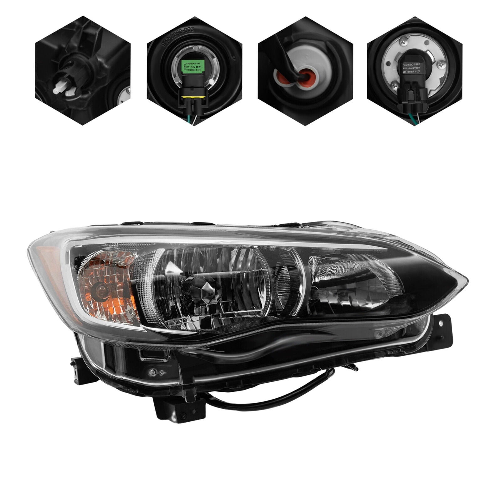 Right Lamp Halogen Headlight W/ LED DRL For Subaru Crosstrek 2018 2019 ...