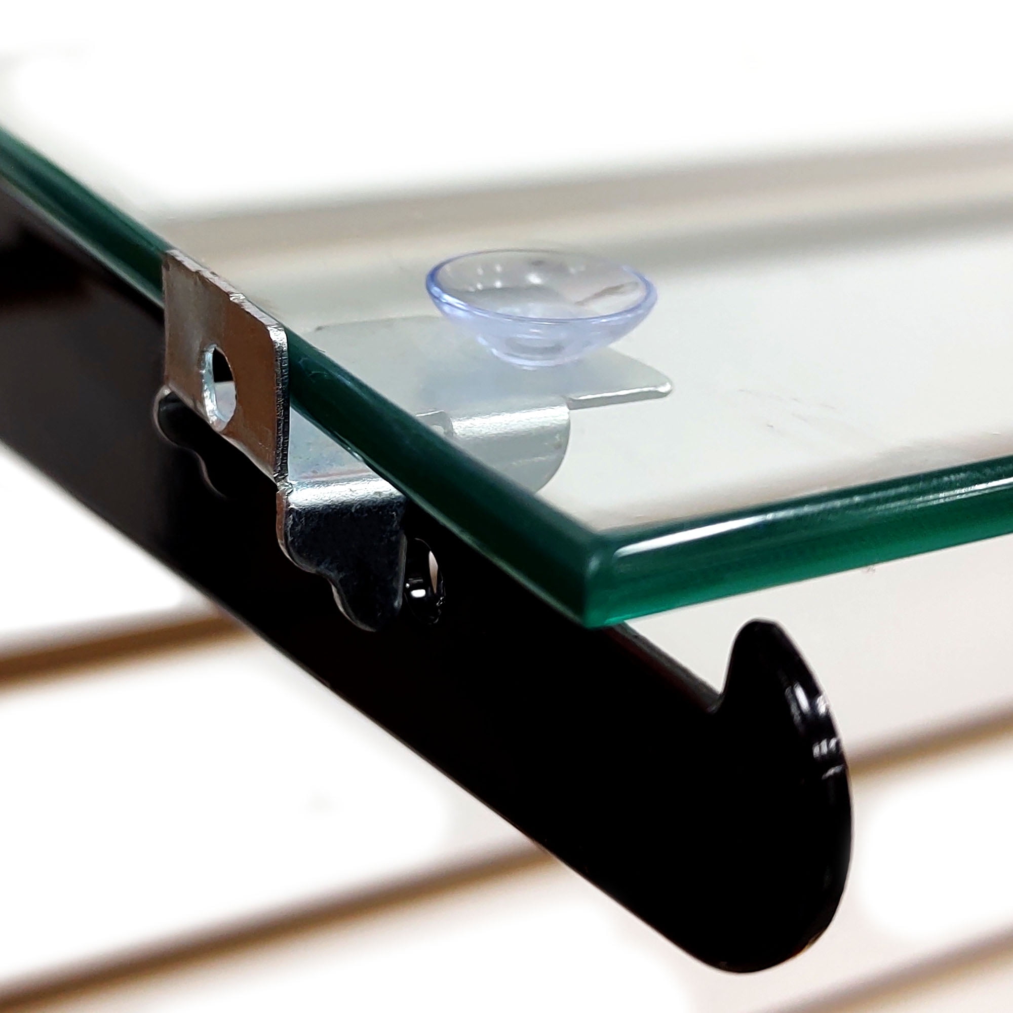 Right Left End Corner Shelf Rest Clip & Rubber Cushion for Brackets to ...