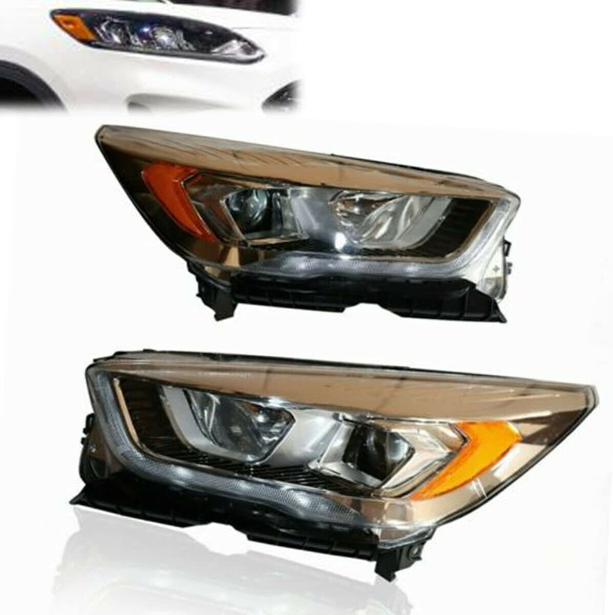 Right & Left Headlights For 2017 2018 2019 Ford Escape Headlamps ...