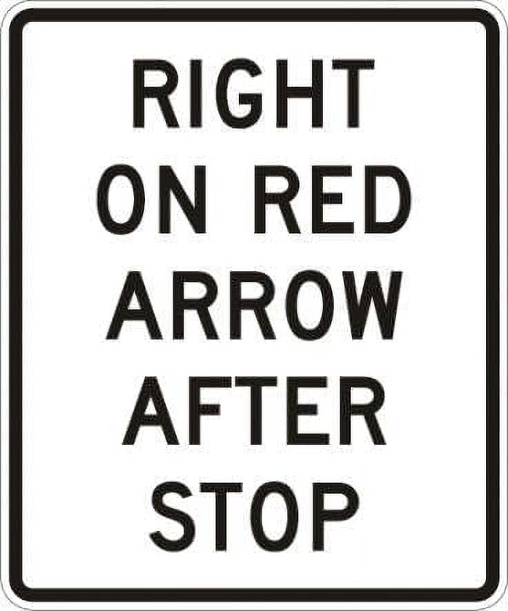Right (Left) On Red Arrow After Stop Sign Regulatory Traffic Signs ...