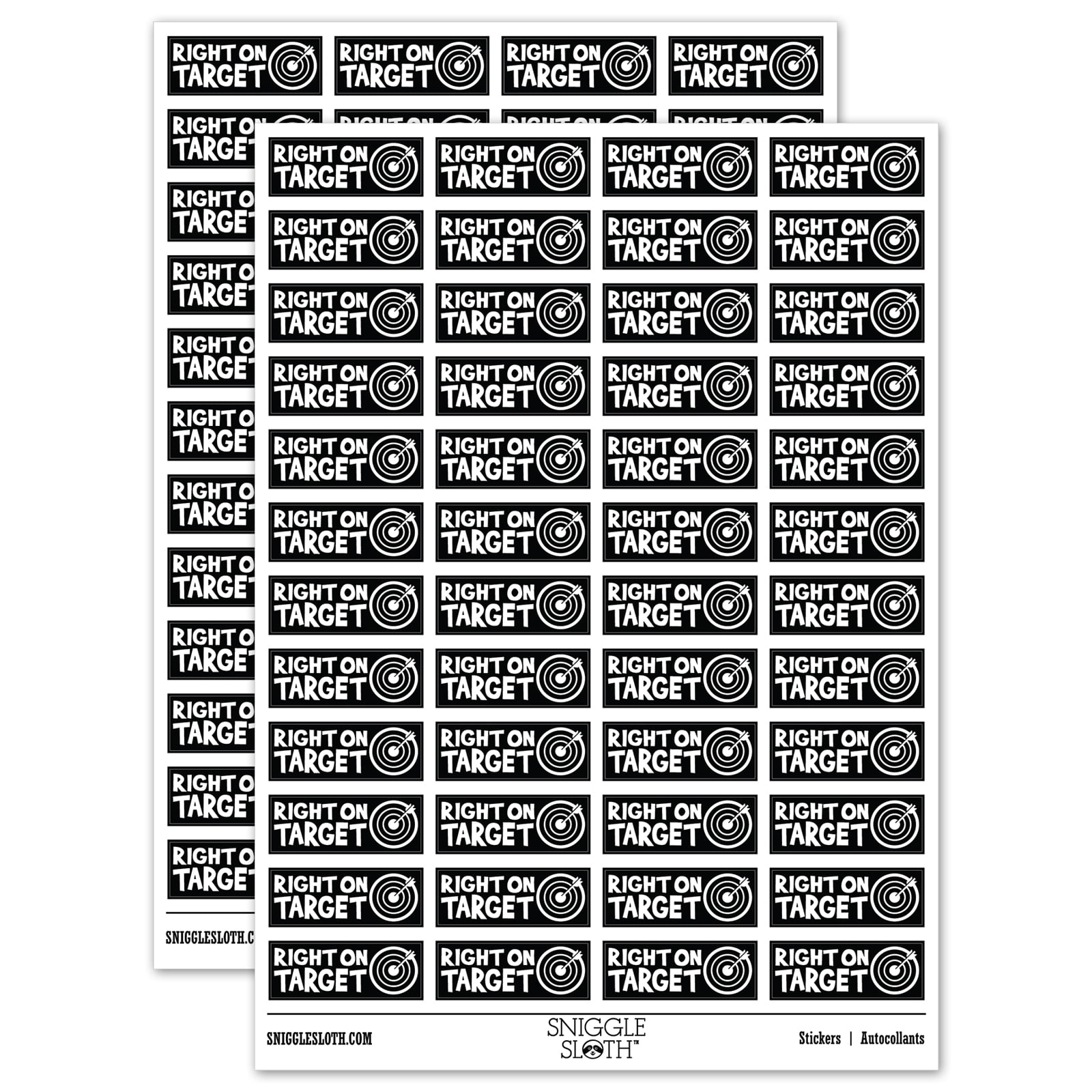 Right On Target Teacher Student School Sticker Set - Black - Matte ...