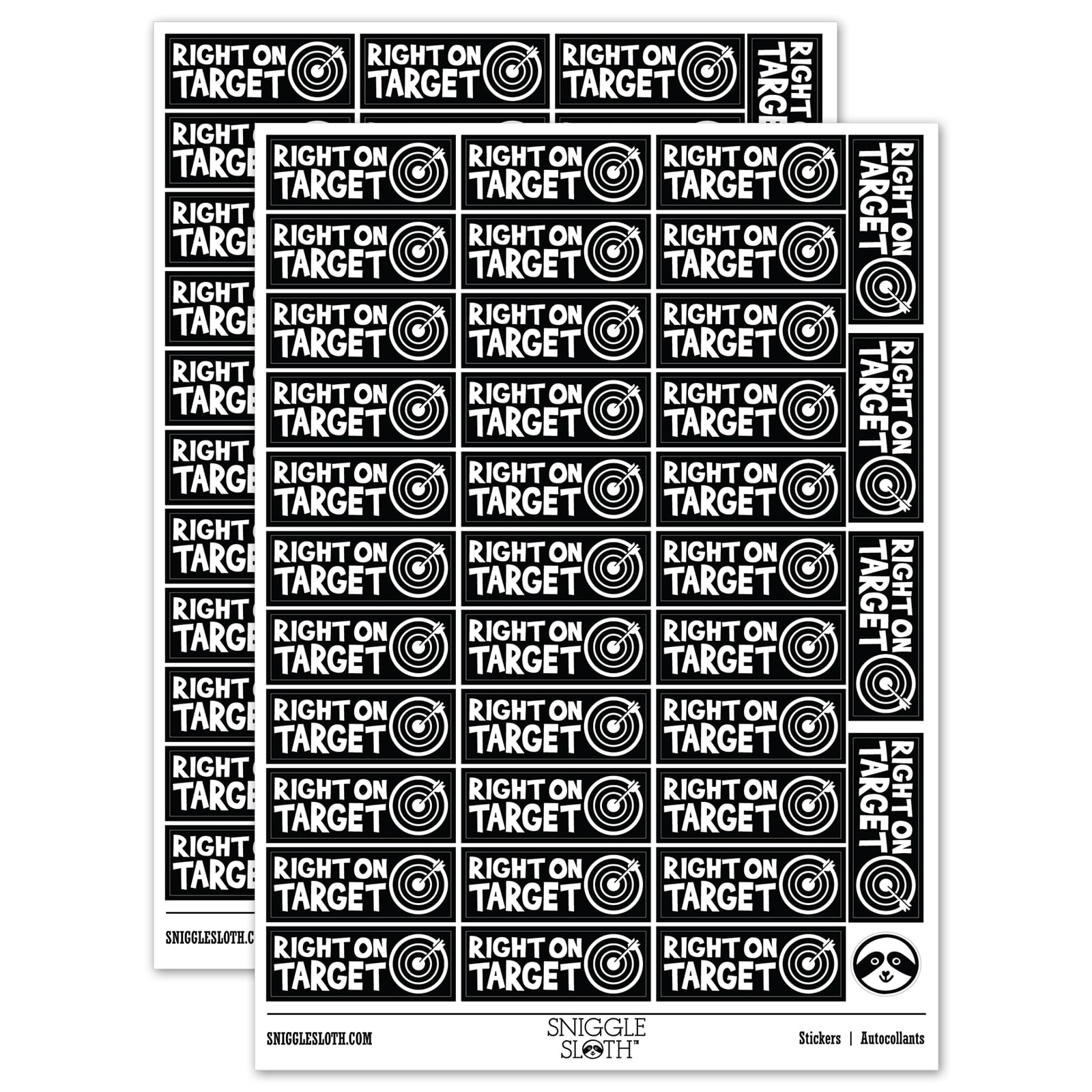 Right On Target Teacher Student School Sticker Set - Black - Matte ...