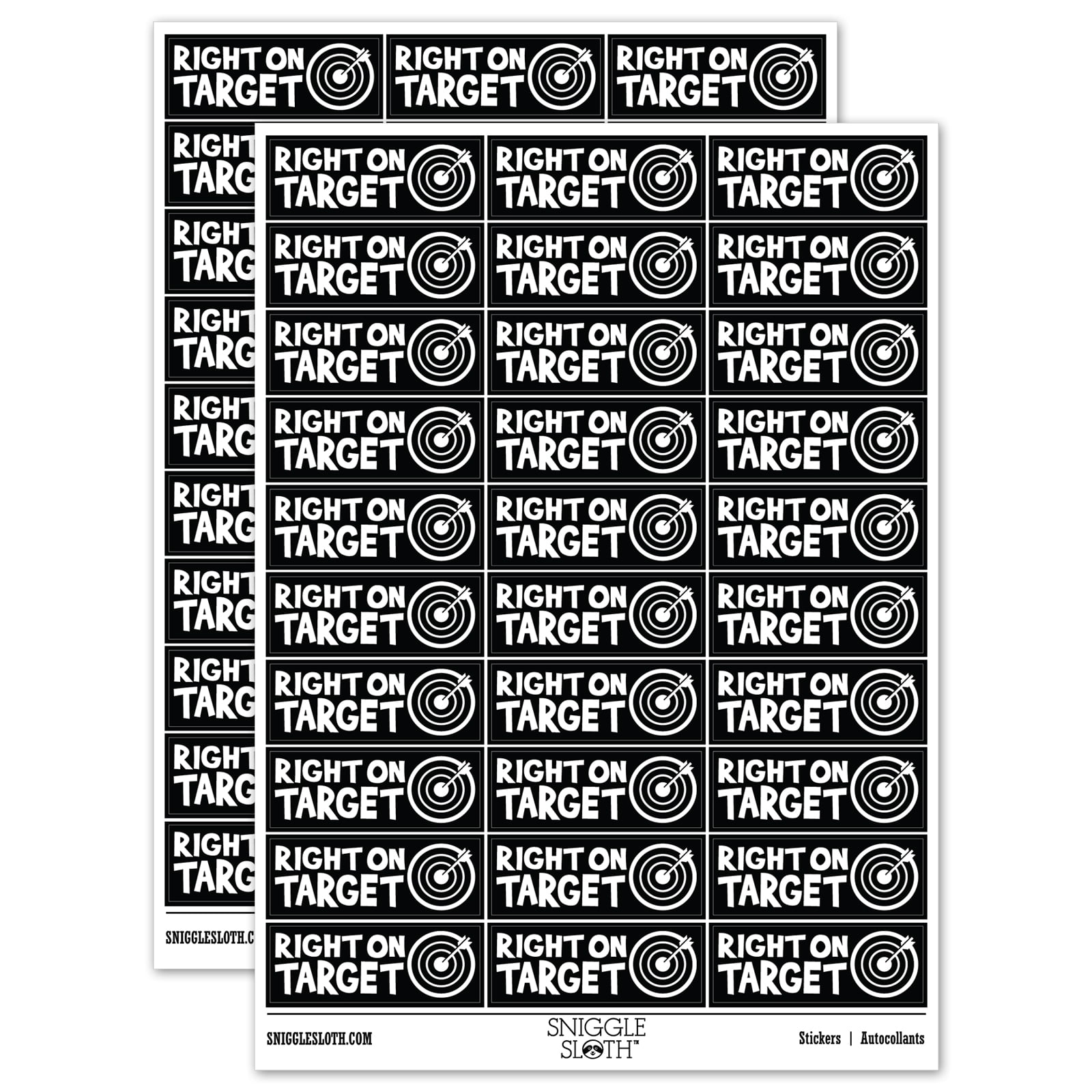 Right On Target Teacher Student School Sticker Set - Black - Matte ...