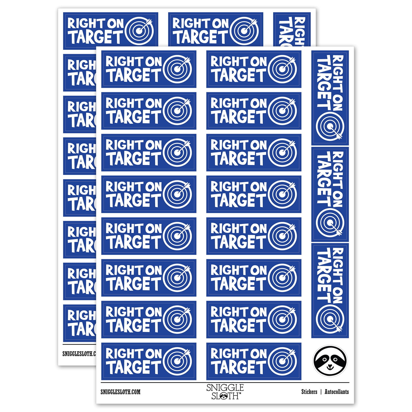Right On Target Teacher Student School Sticker Set - Dark Blue - Gloss ...
