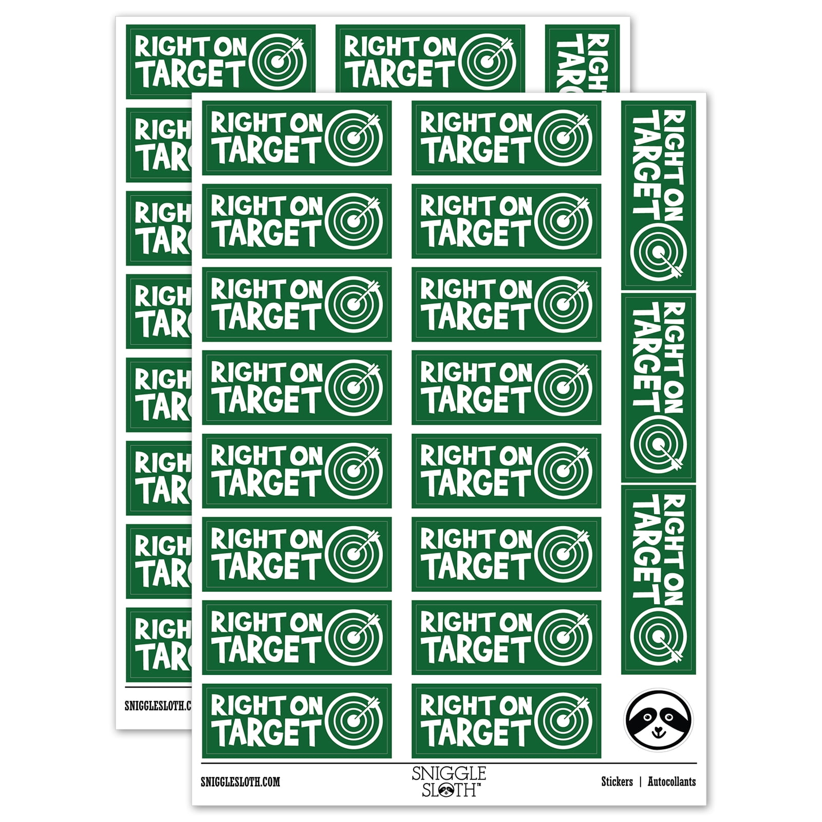 Right On Target Teacher Student School Sticker Set - Dark Green - Gloss ...
