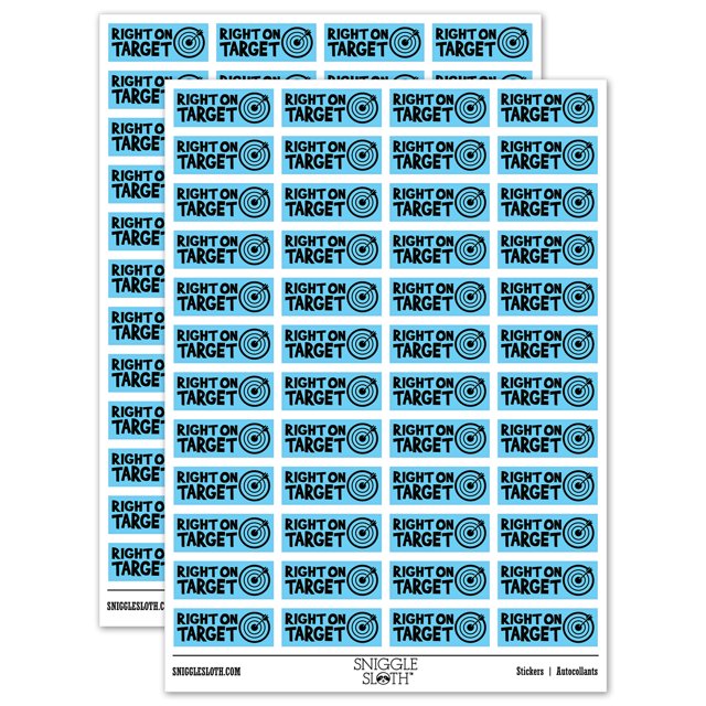 Right On Target Teacher Student School Sticker Set - Light Blue - Gloss ...