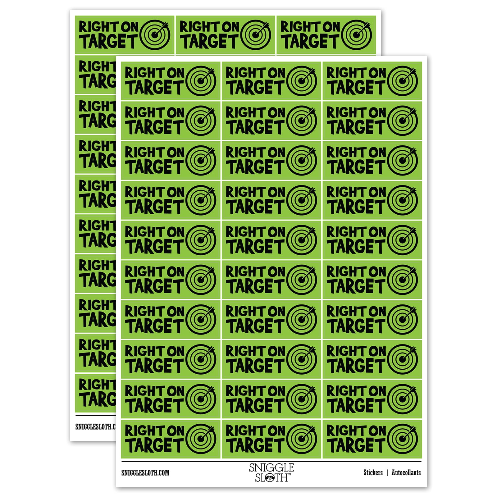 Right On Target Teacher Student School Sticker Set - Light Green ...